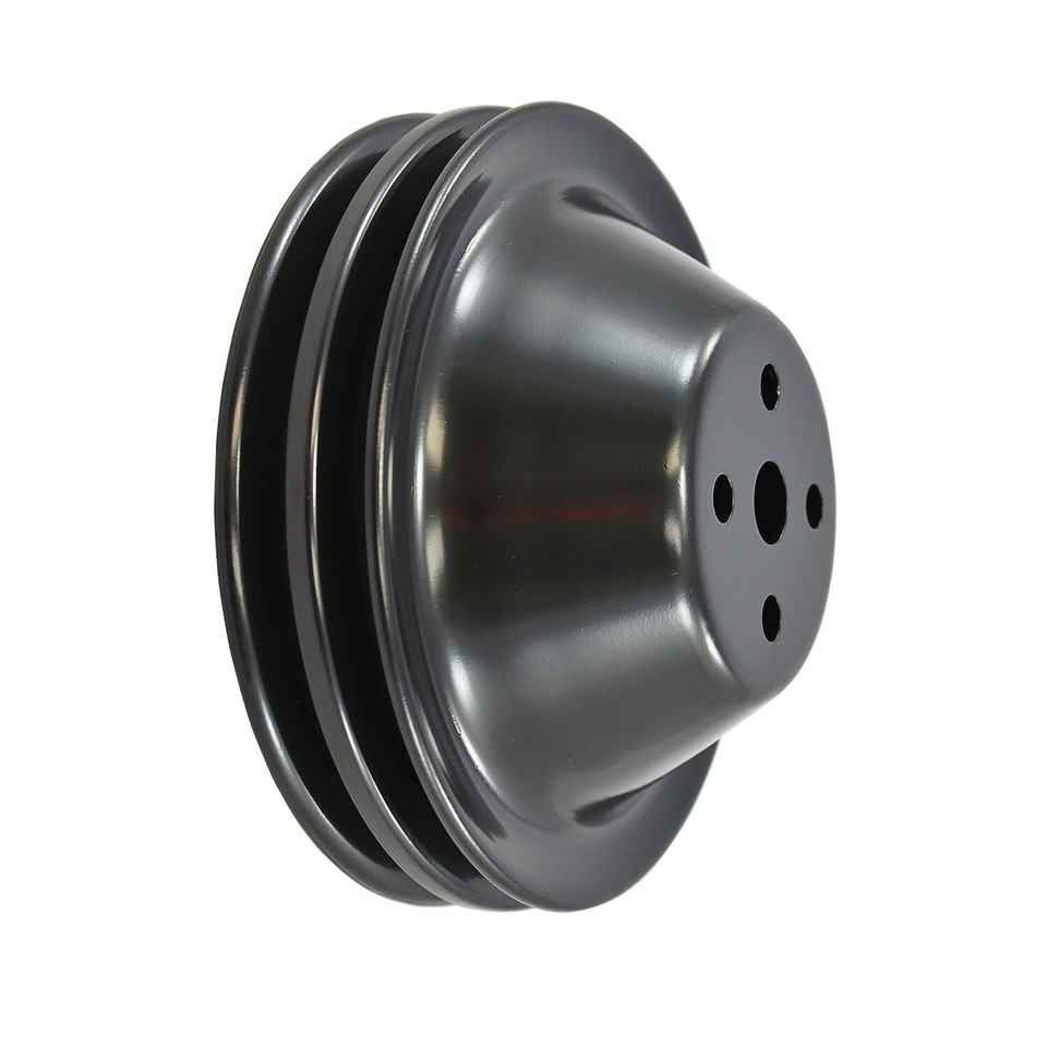 SB Chevy Short Water Pump Steel Pulley Kit SBC 2 Grove Upper 3 Grove ...