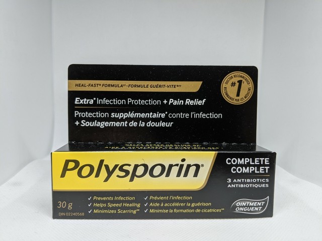 Buy POLYSPORIN Complete 3 Antibiotics Pain Relief Ointment 30g Canada ...