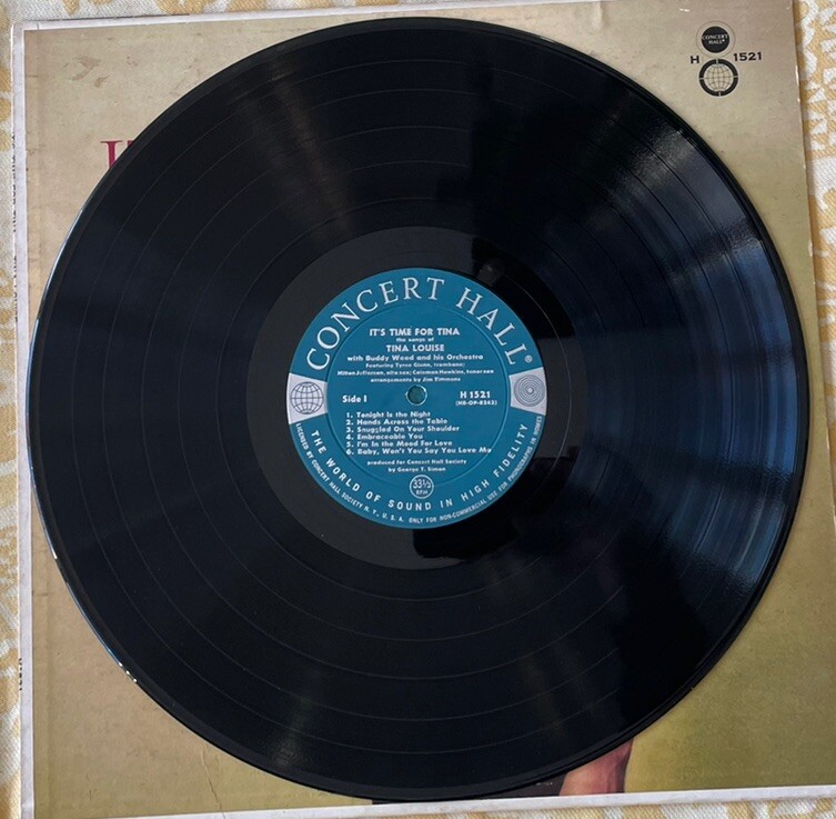 Tina Louise It’s Time For Tina Mono Concert Hall Label VG+ Cheesecake ...