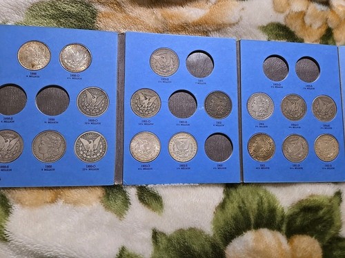 1898-1921 Morgan Silver Dollar Collection Partial Whitman 17 Coins Book ...