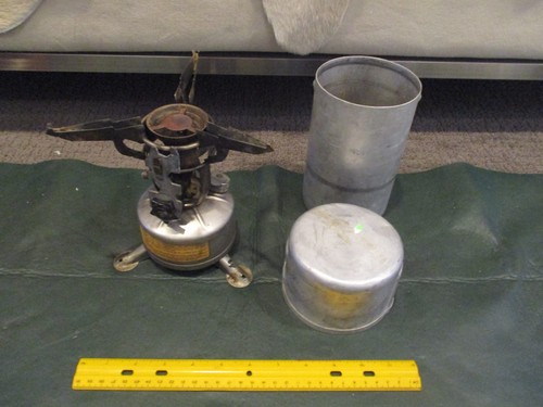 Vintage WW2 US M-1942 Aladdin 1945 Military Pocket Field Stove C M Case ...