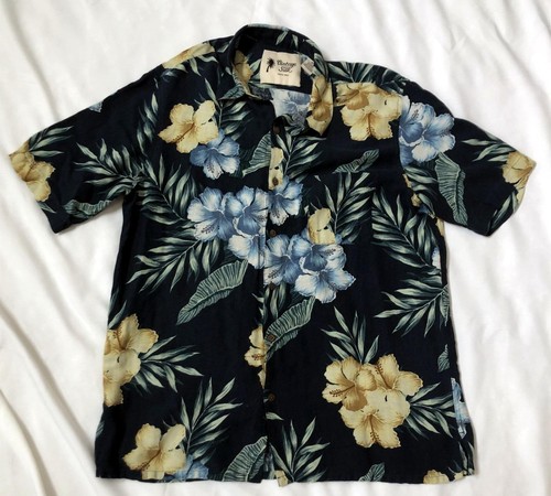 Vintage Silk Circa 1969 ~ Hawaiian Luau Floral Button Short Sleeve ...