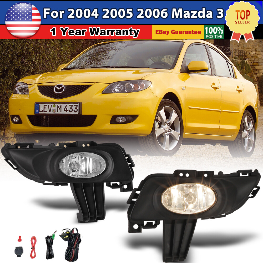 Fog Lights Assembly For 2004-2006 Mazda 3 Projectors Driving Lamp Clear ...