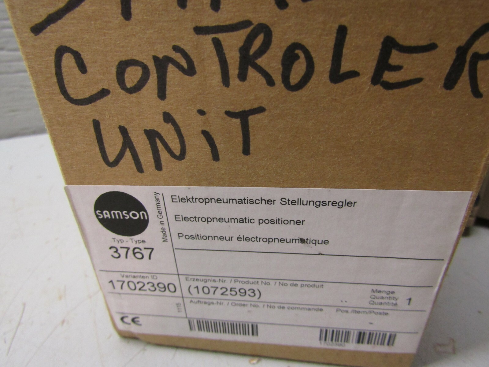Samson 3767 Electropneumatic Positioner 30001110110000.06 | eBay
