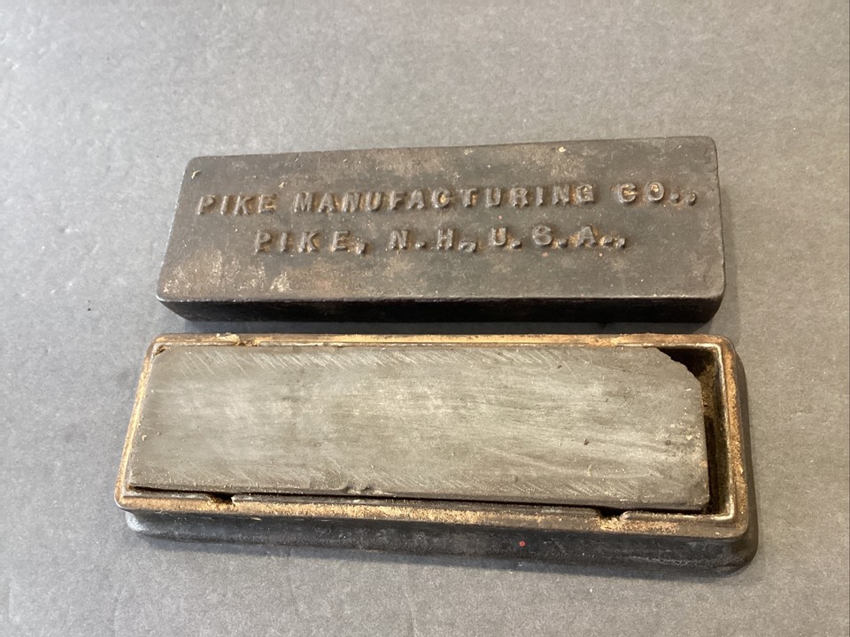 Pike Mfg NH Whetstone Whet Stone Razor Tool Hone Sharpening Stone Cast ...
