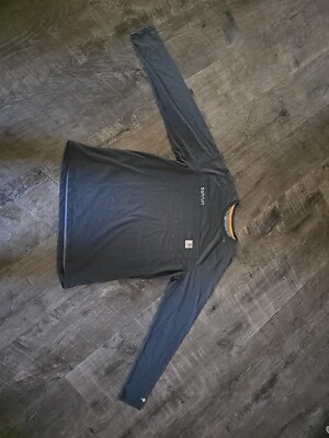 Hawaii Sunrun Carhartt Logo Relaxed Fit Force Long Sleeve Dark Grey Sz ...