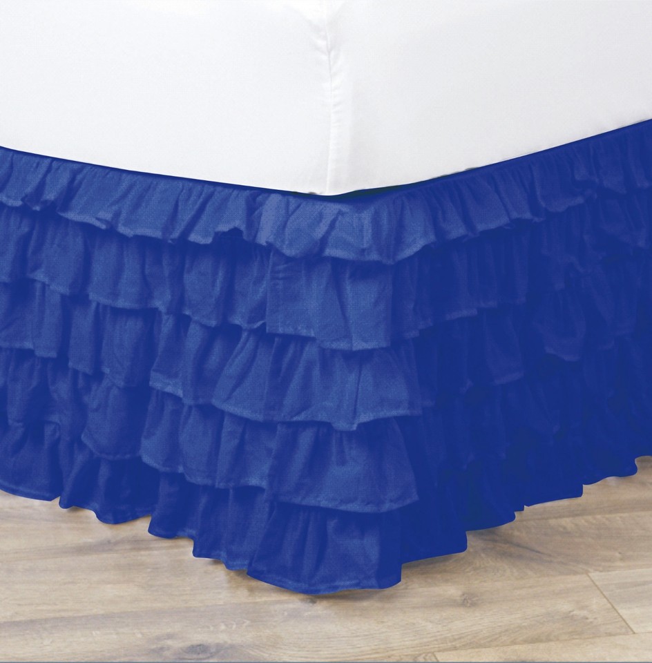 Empire Pleated Ruffle Bed Skirt Solid Dust Ruffle All Sizes 9 Colors ...