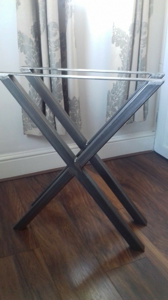 Metal table legs bench legs cross design industrial UK steel Ultimate ...