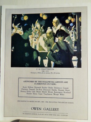 C K CHATTERTON ART PIECE VTG ORIG 1996 ADVERTISEMENT | eBay