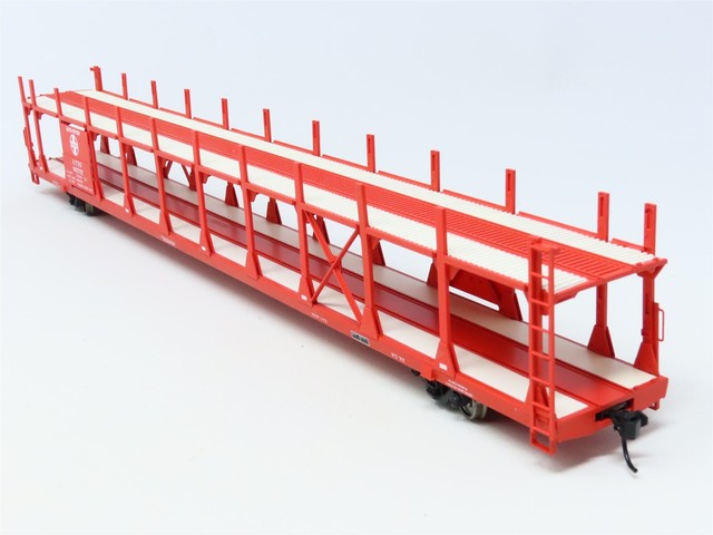 Walthers 910-8001 ATSF 89' Flat Car w/ Bi-Level Open Auto Rack No 88707 ...