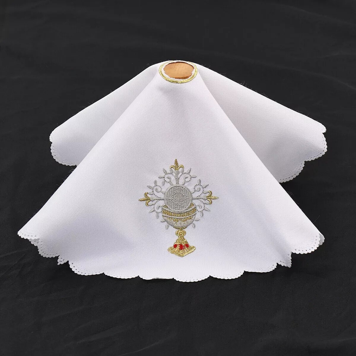 Church Clergy Mass Altar Cloth Round Chalice Pall with Holy Grail ...
