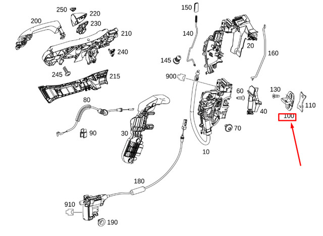 Mercedes-Benz A0997230300 Hinge - door lock lug for sale online | eBay