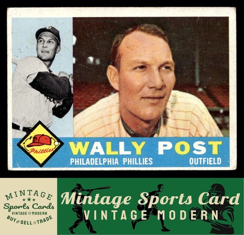 1960 Topps - Wally Post - #13 Philadelphia Phillies | eBay