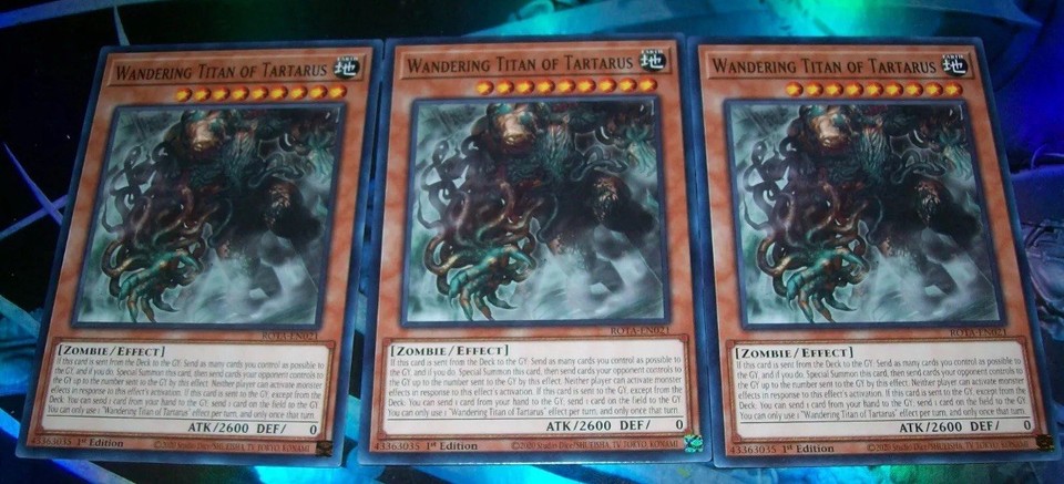 3x Wandering Titan of Tartarus 1st Edition Common ROTA-EN021 Yu-Gi-Oh ...