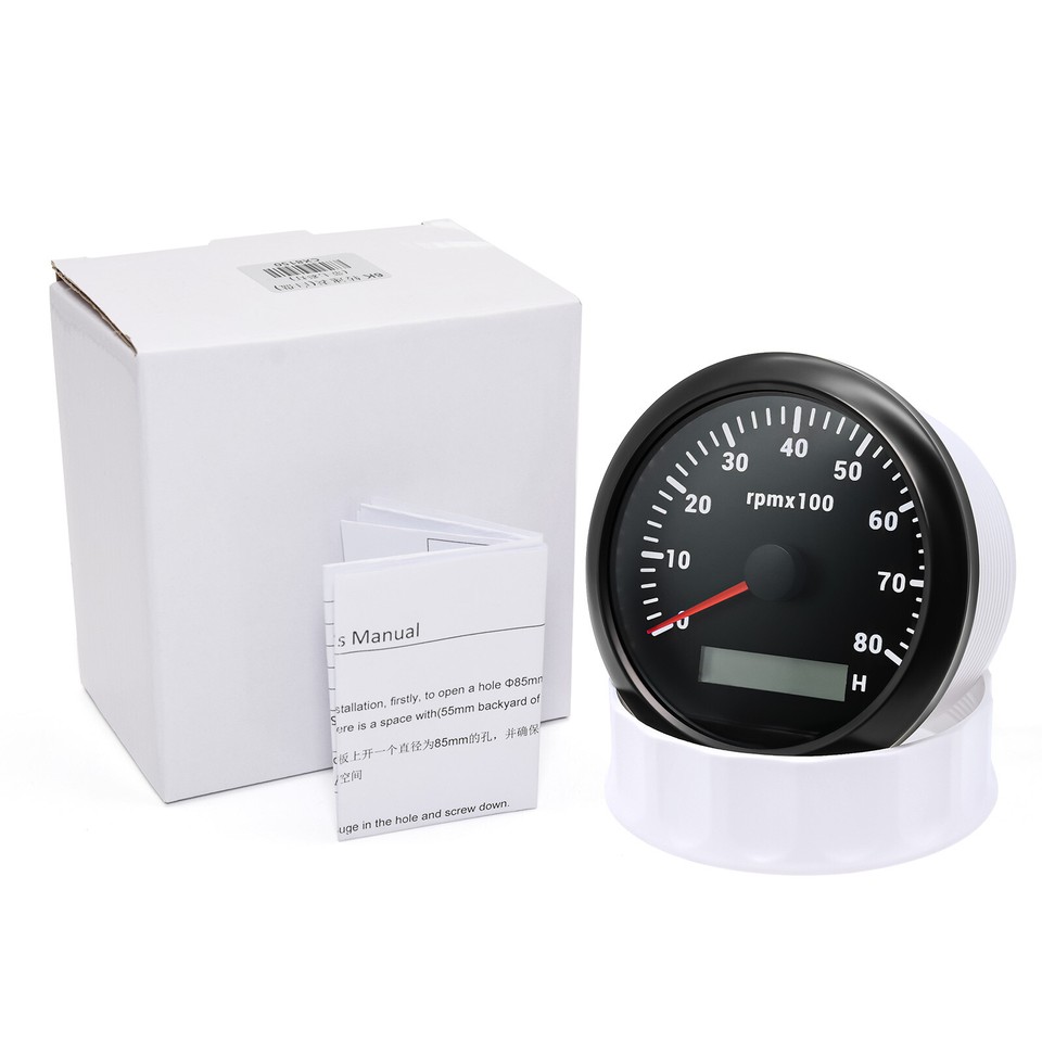 6 Gauge Set 85mm Boat GPS Speedometer 160MPH Tachometer 8000RPM with ...