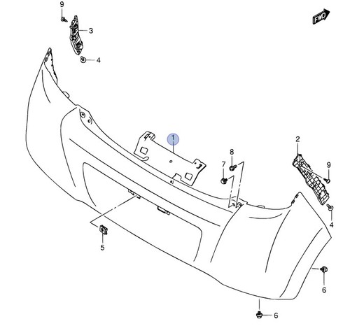 NEW Genuine Suzuki CELERIO Rear Back Bumper Primed Primer 71811-84M00 ...