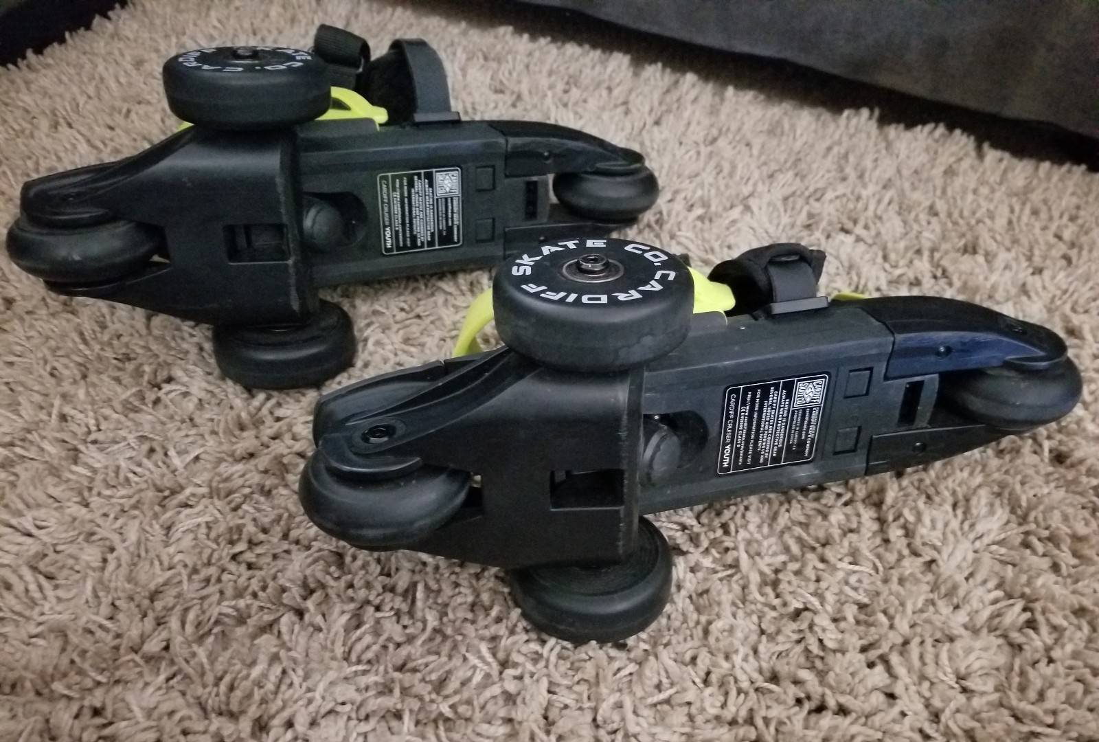 CARDIFF CRUISER ROLLER SKATES YOUTH 12-5 BOYS/12-6 GIRLS BLACK/NEON ...