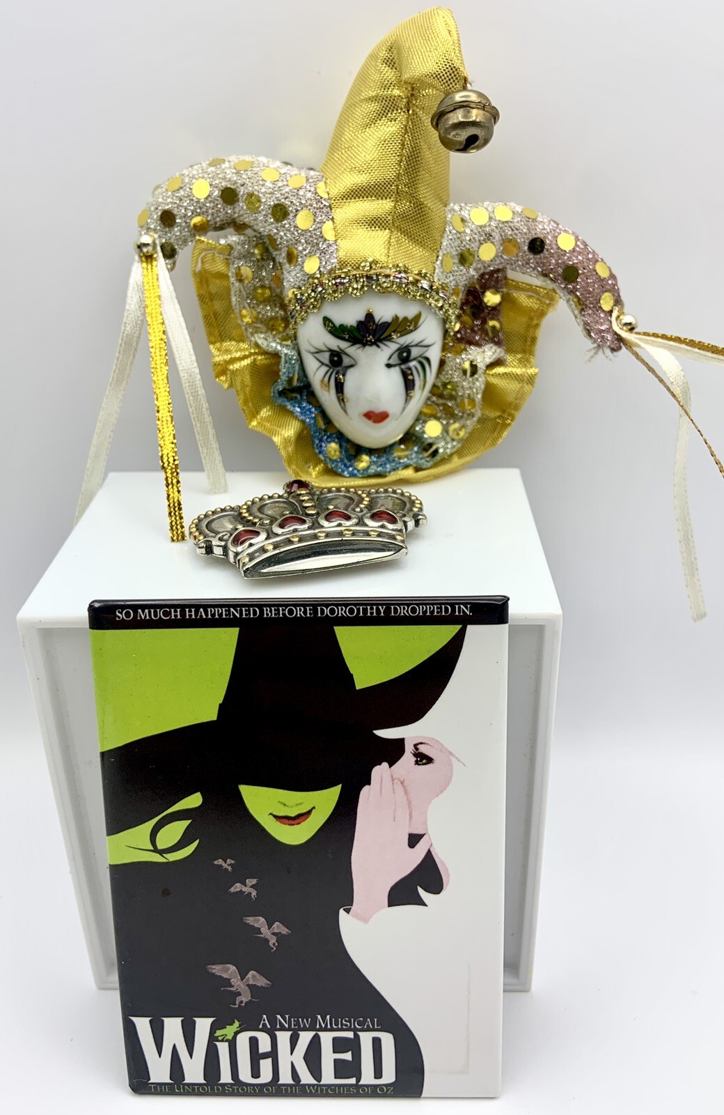 Mardi Gras Jeweled Crown Joker Mime Magnet Mask Wicked Musical Magnet ...
