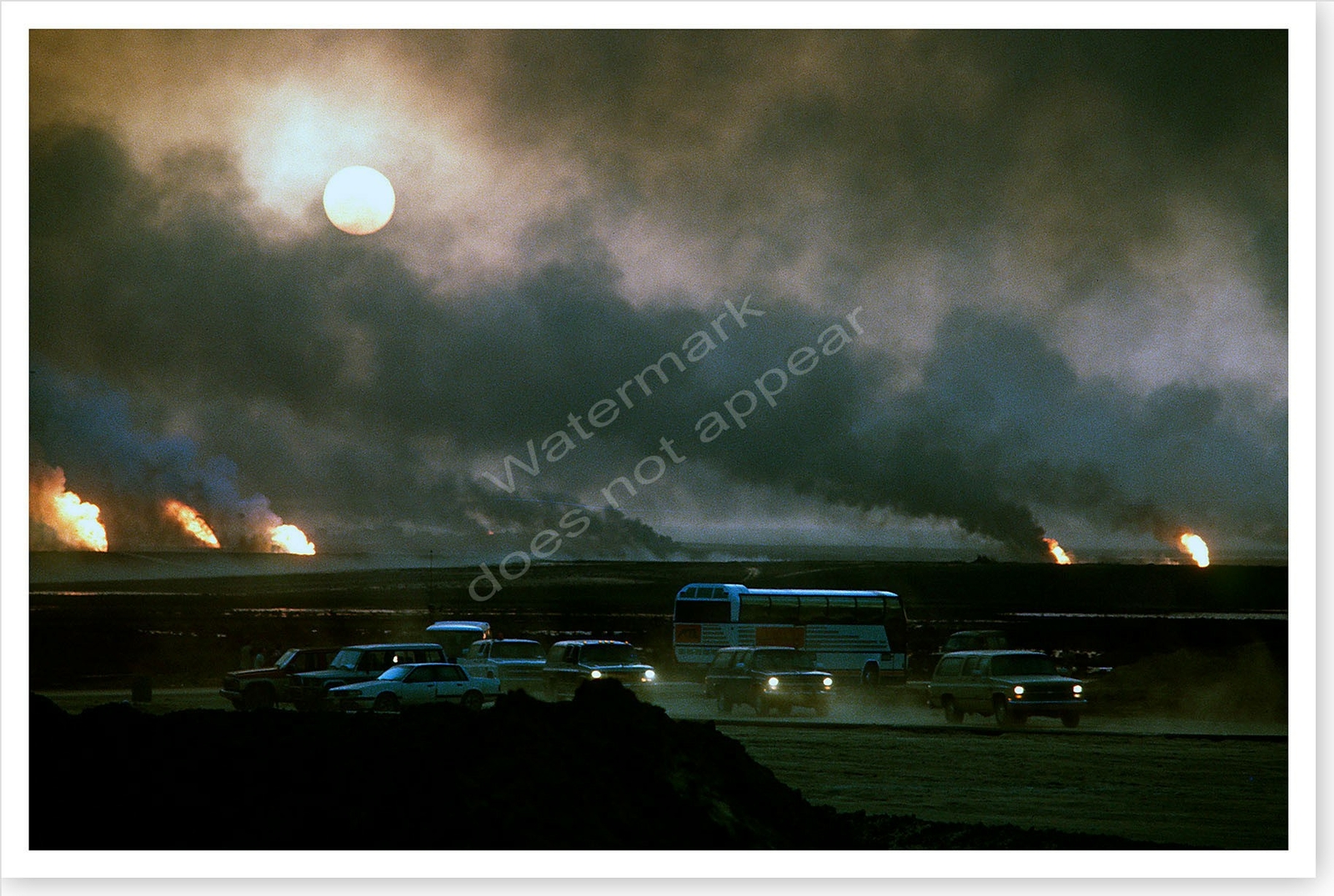 Burning Oil Wells Operation Desert Storm Aftermath 8x12 Photo | eBay
