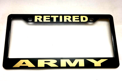 Military License Plate FRAME, RETIRED/ARMY-- ABS-#841126G | eBay