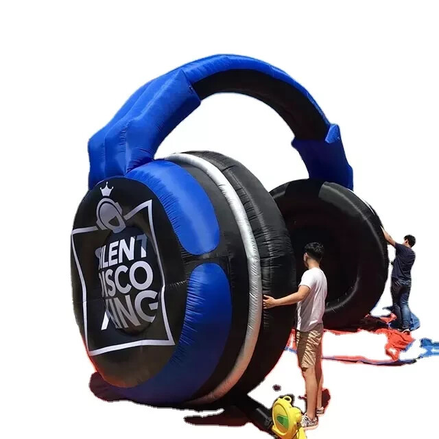 RED GREEN BLUE Giant Inflatable Headphone SET for DJ BOOTHS, Party ...