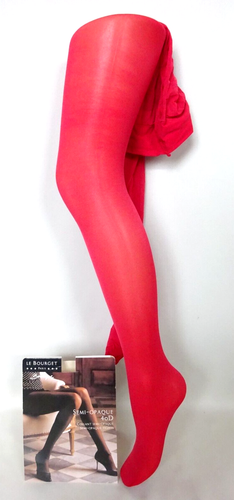 Le Bourget Semi Opaque Tights 40D Satin Red Size 2 FR40/42 UK9 US | eBay