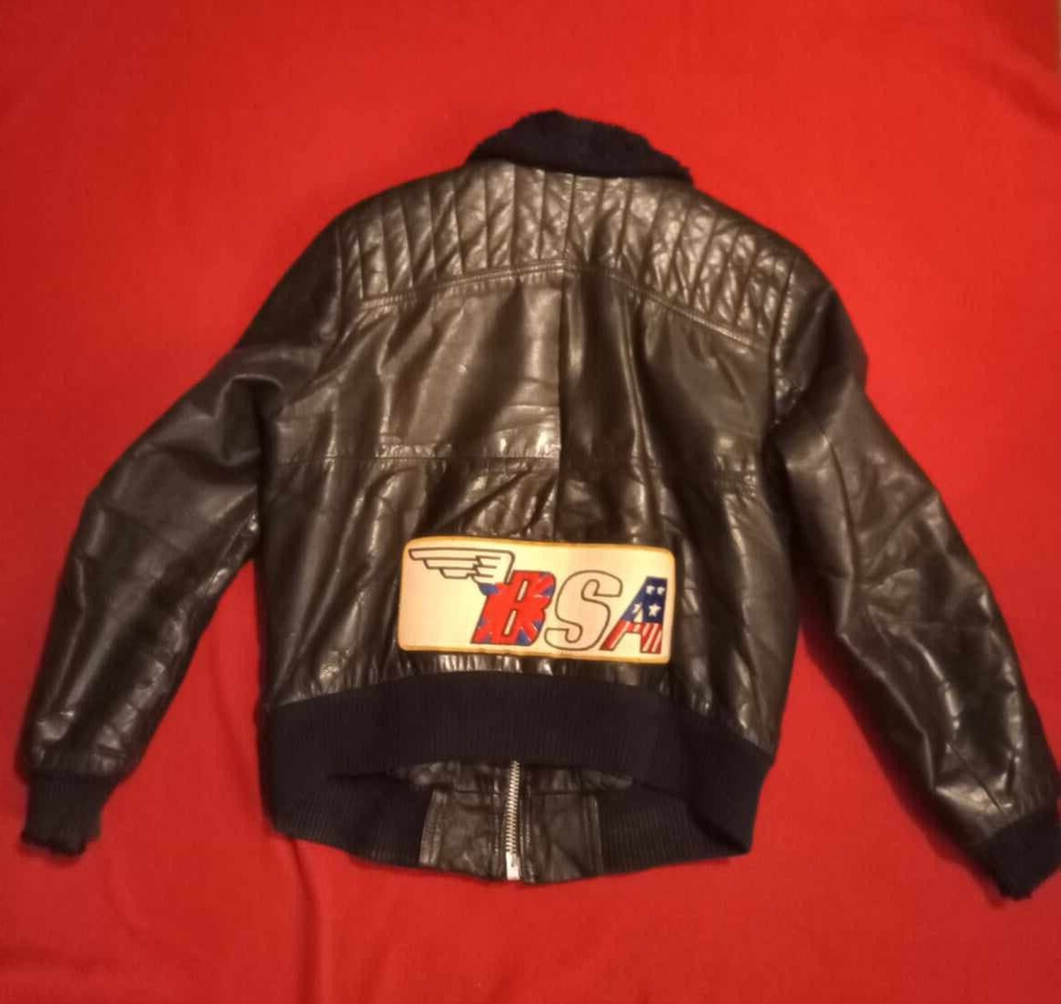 VINTAGE BSA LEATHER JACKET ESPRIT BY CAMPUS BLACK MOTORCYCLE JACKET | eBay