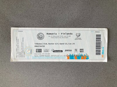 Romania v Finland 2015 Match Ticket | eBay