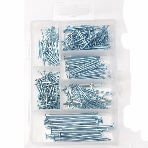 280Pcs Zinc Plated Flat Head Nails Steel Wall Tacks Pins for Wood ...