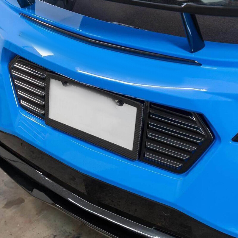 Black For Corvette C8 2020-2024 Stingray Z51 Rear License Number Plate ...