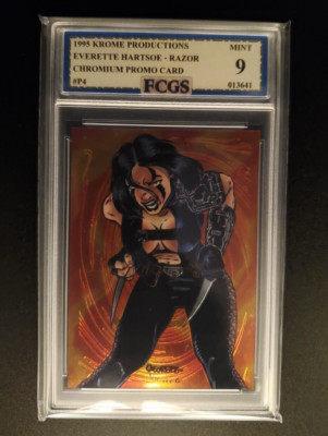 Everette Hartsoe Razor #P4 Chromium Promo Card 1995 Krome Productions ...