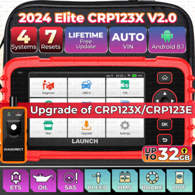2025 LAUNCH CRP123X Elite Code Reader Car Diagnostic Scanner Tool ABS SRS Engine | eBay