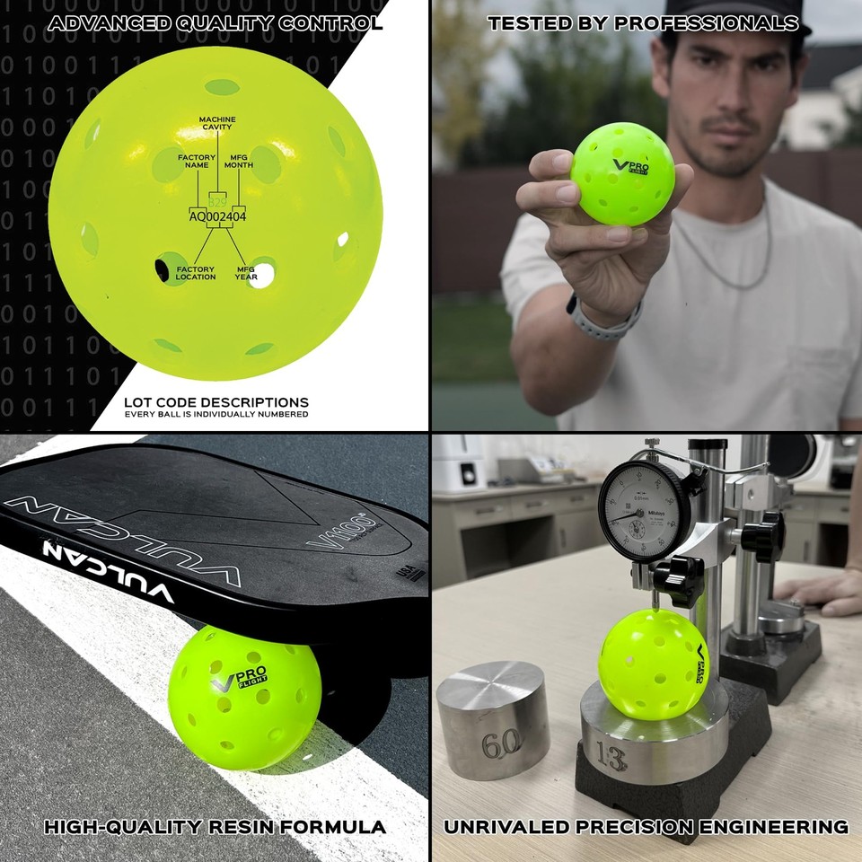 Vulcan | VPRO Flight Outdoor Pickleball | Official Ball of The PPA Tour ...