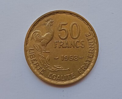France 50 Francs 1958 Copper Aluminium Coin KM#918 XF | eBay