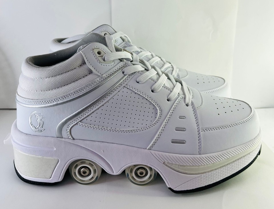 Double-Row Deform Wheel Automatic Walking Shoes Invisible Deformation ...