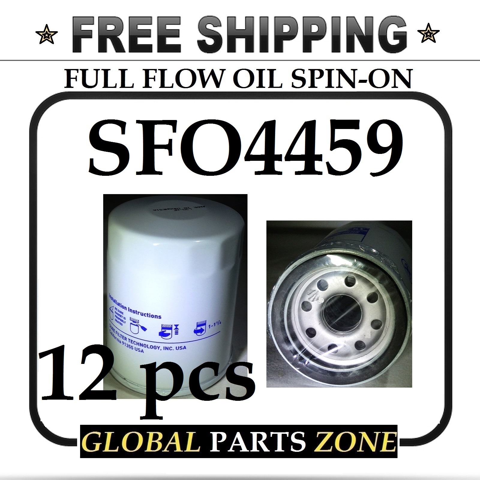 12pcs OIL FILTER SFO4459 B173-S LF144 MD031805 PH2809 PH2856A 51381 ...
