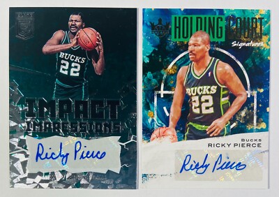 2020-21 Court Kings RICKY PIERCE /99 AUTO Elite Impact Impressions ...