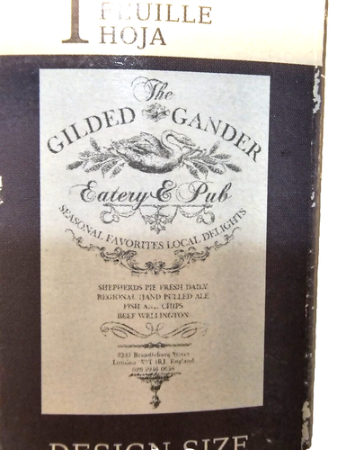 IOD Iron Orchid Designs Gilded Gander Charcoal Transfer 22.3" X 34.8 ...