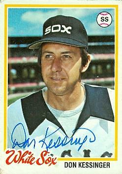 Don Kessinger autographed baseball card (Chicago White Sox) 1978 Topps ...