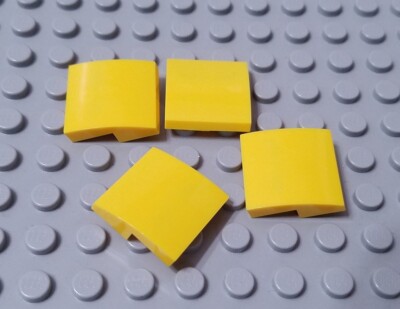 LEGO Lot of 4 Yellow 2x2 Curved Slope Pieces | eBay