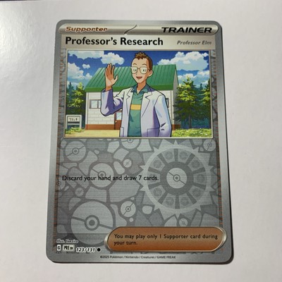 Professor's Research -Professor Elm #123 Pokemon Sv-Prismatic ...