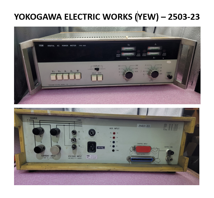 YOKOGAWA ELECTRIC WORKS (YEW) – 2503-23 - DIGITAL 3 Phase AC POWER ...