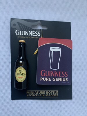 Guinness Pure Genius Magnet and Miniature Bottle Gift Set | eBay UK