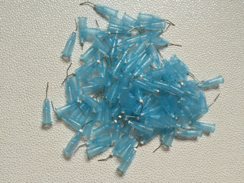 300pcs PRE BENT FLOW NEEDLE TIPS BLUE 25 GAUGE FOR ETCH DENTAL GD | eBay