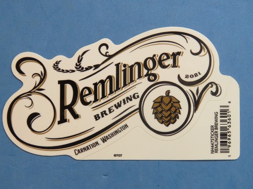 Beer STICKER ~ REMLINGER Brewing Co & Farm Since 2021 ~ Carnation ...