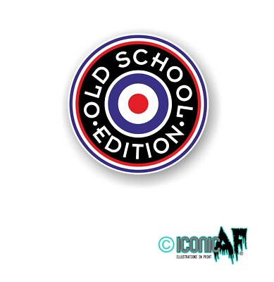 Old School MOD Edition Roundel vinyl Car Campervan Motorbike Helmet ...