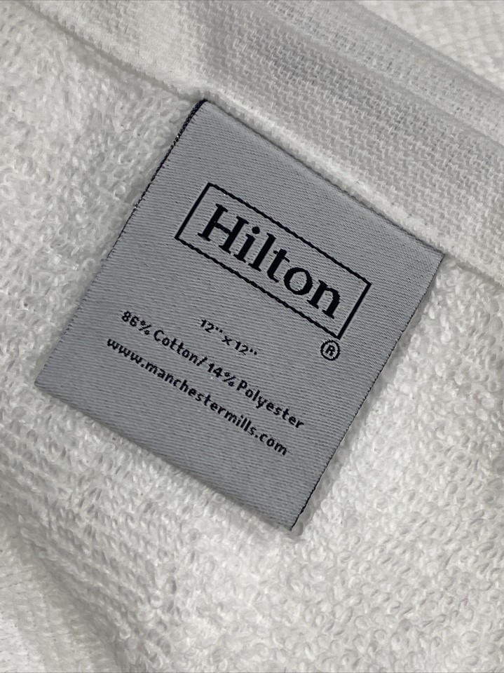 12-Pack Hilton Manchester Mills Washcloths Cotton 12 in x 12 in White ...