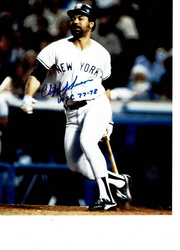 New York Yankees Cliff Johnson autographed 8x10 action photo WSC 77-78 ...