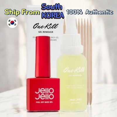 JELLO JELLO Peel Off Base Gel 10ml One Kill Remover 30ml Set Kbeauty ...