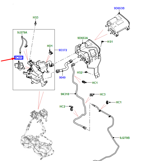 LR RANGE ROVER VELAR L560 Leak Detection Pump LR174757 NEW GENUINE ...